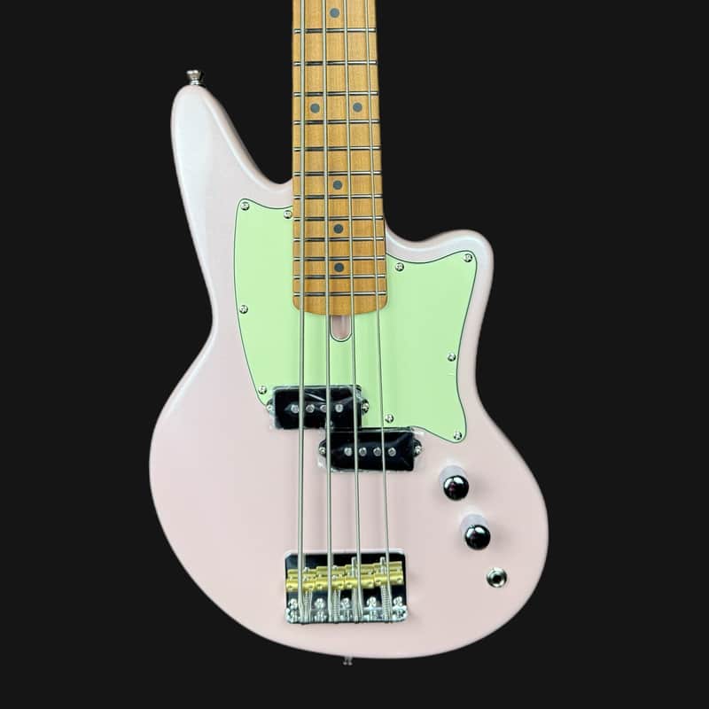 Ashdown Capri 23 PJ Shell Pink Mini Electric Bass Guitar w/ | Reverb