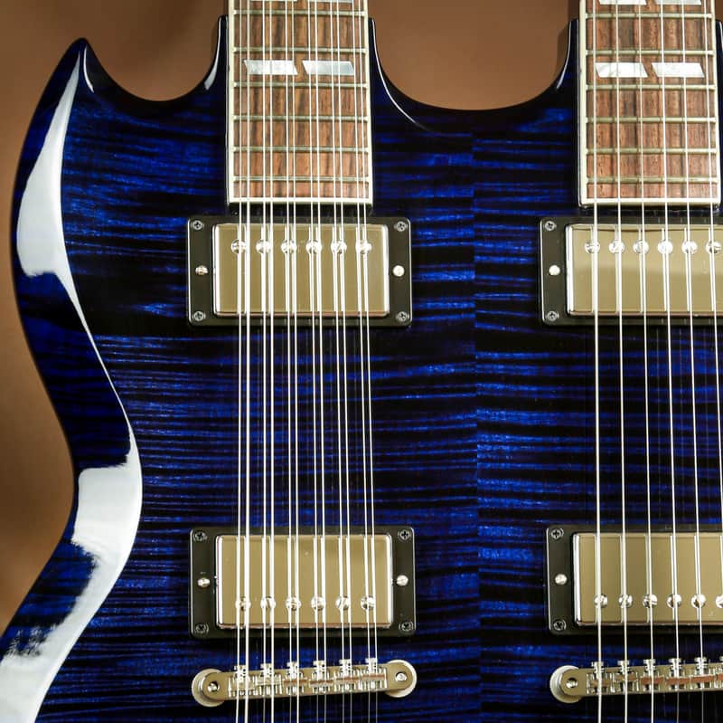 Gibson EDS-1275 Supreme Blue Ultra Flamed Maple Double Neck | Reverb
