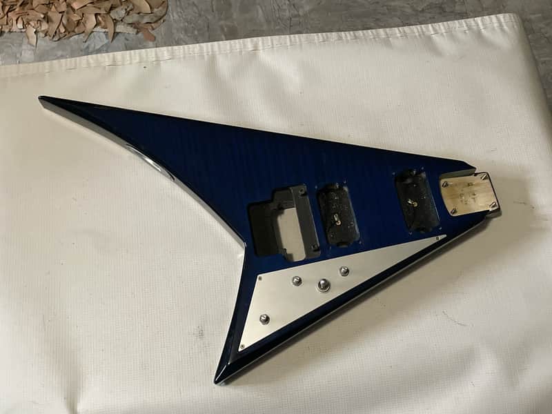 1990's Japan Jackson RR3 Rhoads Blue Flame Semi Loaded | Reverb Canada