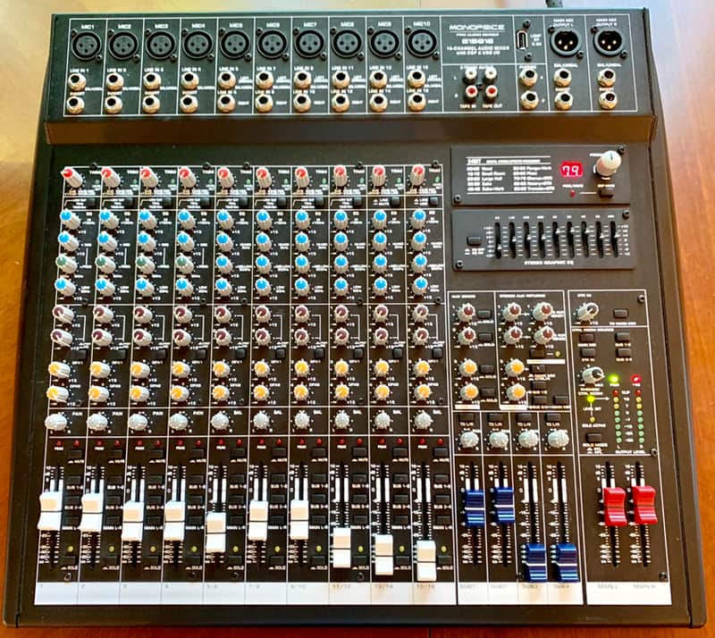 MONOPRICE 16 CHANNEL PRO AUDIO MIXER | Reverb