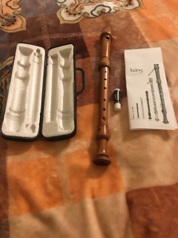 Kung (Küng) Model 3 1972 - F Alto varnished cherry recorder. | Reverb