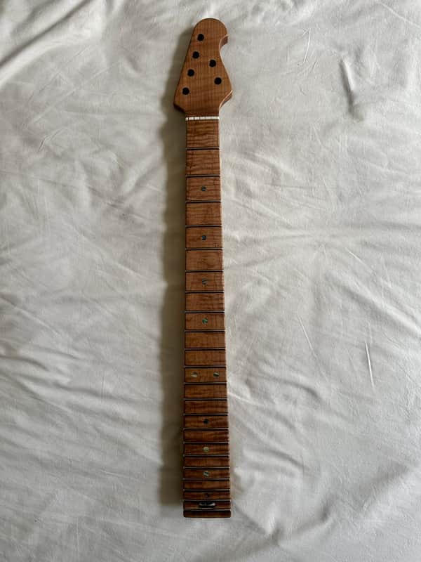 Roasted 4A Flame Maple 4x2 Stratocaster Neck | Reverb