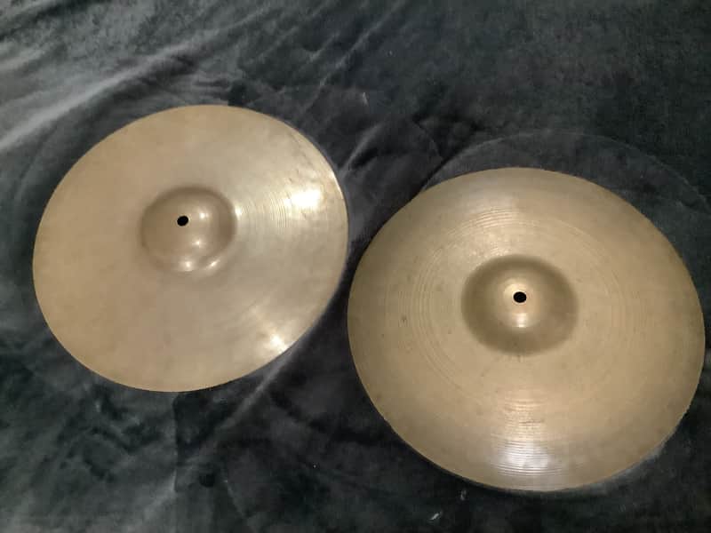 Zildjian 13" A. Zildjian Pre-Transition Stamp Hi-Hat Cymbals | Reverb
