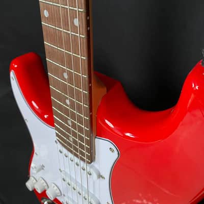 New Vision Stratocaster ST5 Red Lefty Left Handed | Reverb