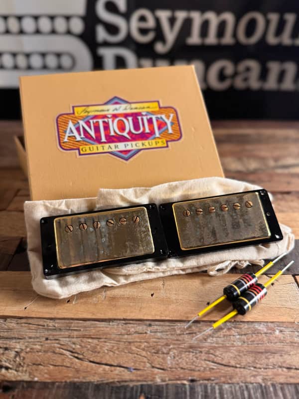Seymour Duncan Antiquity Humbucker Set Relic Aged Gold with | Reverb