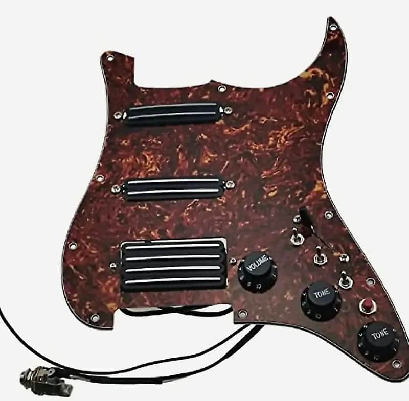 Red Tortoise Shell Guitar HSS Stratocaster Style Pickguard, | Reverb