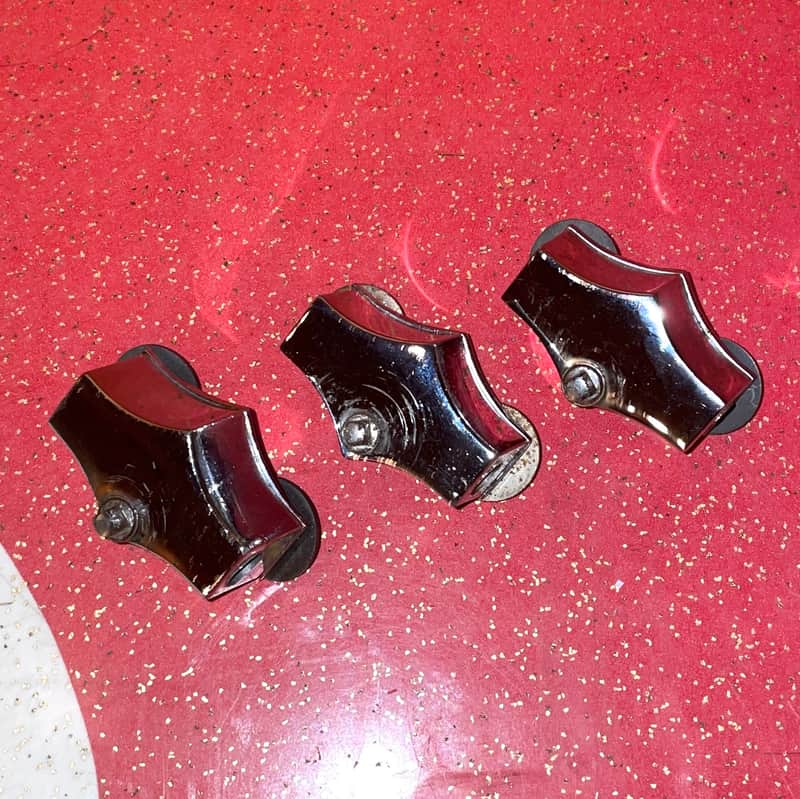 Set of 3 Vintage FIBES Floor Tom Leg Mounts Brackets Holders | Reverb