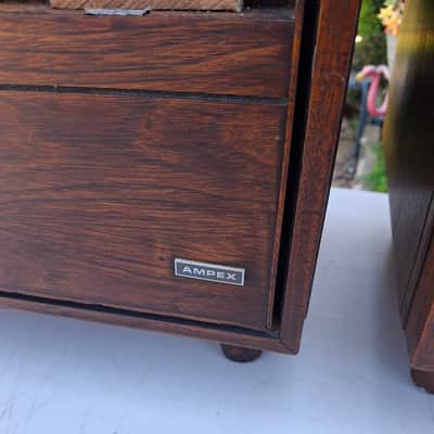 Rare Ampex 4010 Speakers, 3-way, Cherry wood, Recapped, | Reverb