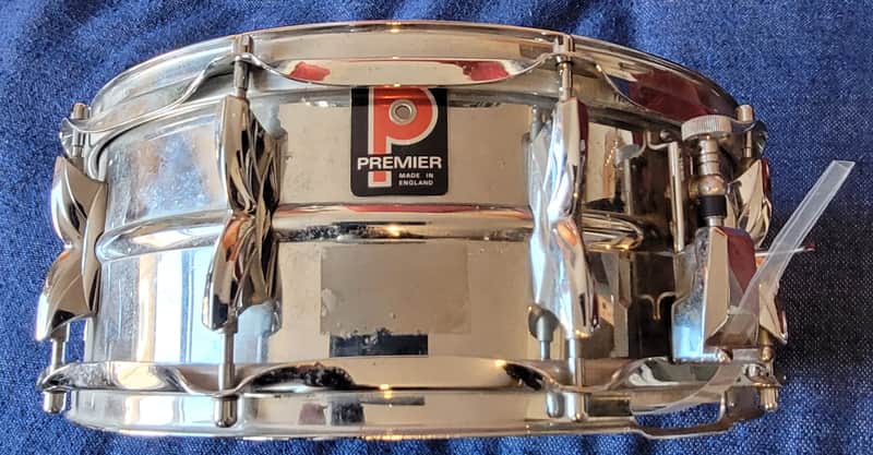 Vintage Premier 35 Chrome 14" x 5.5" Snare Drum | Reverb