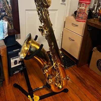 Holton 271 Baritone Saxophone 1940’s - Unlaquered Brass | Reverb