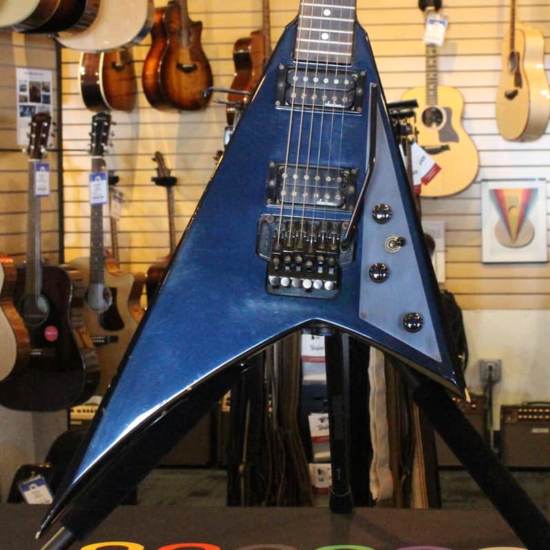 MIJ Jackson Professional Rhoads Std Deep Metallic Blue with | Reverb