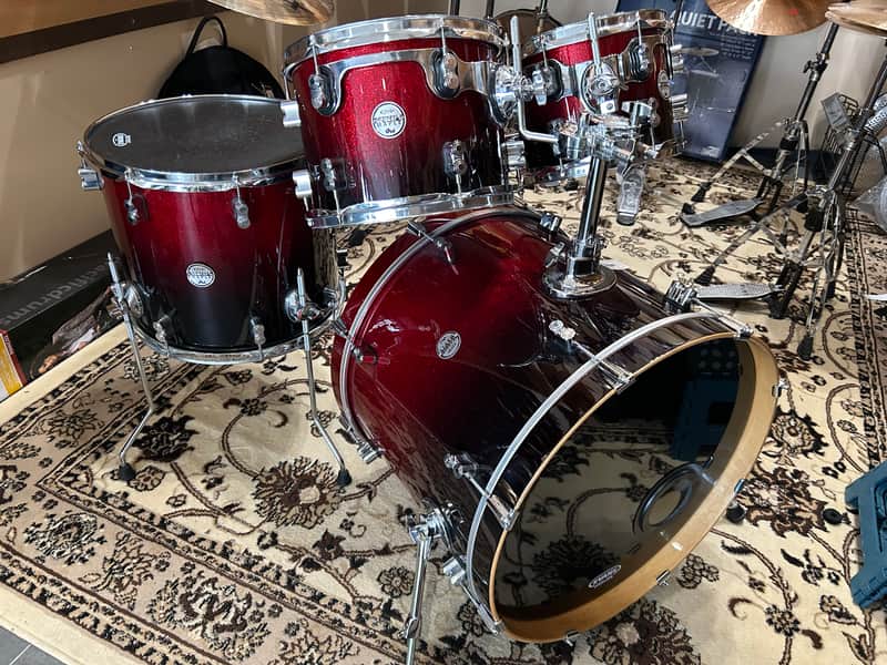 PDP Concept Maple 4pc Set 2020's - Red to Black Sparkle Fade | Reverb