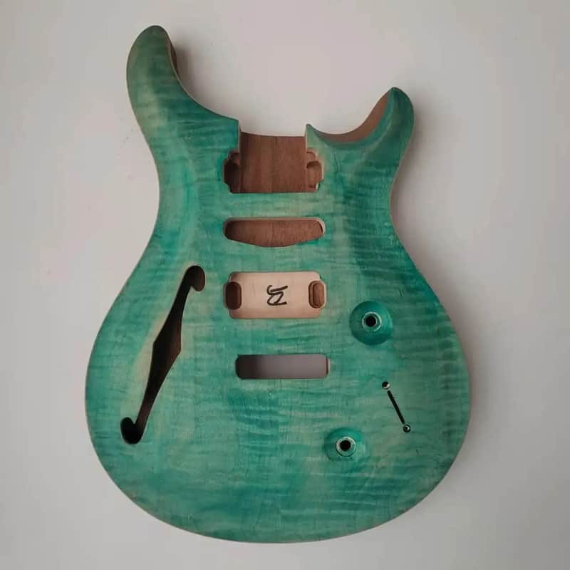 Unfinished Mahogany Wood with Tiger Maple Guitar Body HSH | Reverb