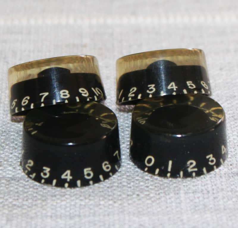 Vintage 1970's Gibson Speed Knobs Black SG Les Paul Custom | Reverb