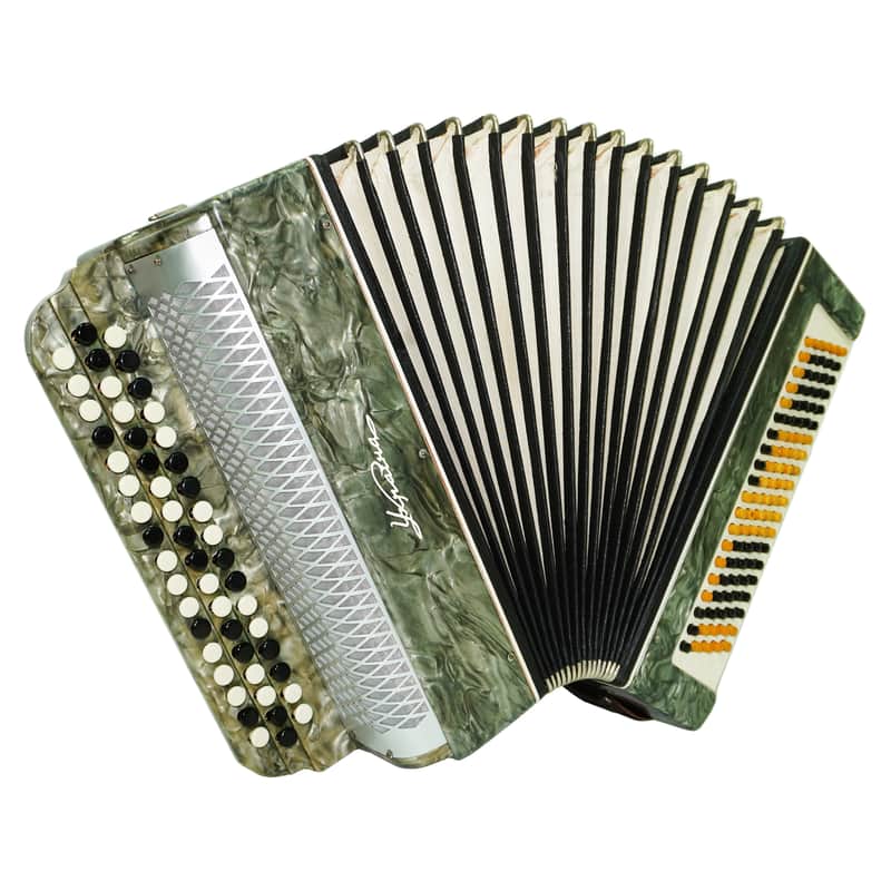 Ukraine Bayan 3 Row Button Accordion 100 Bass, Folk Harmonica | Reverb