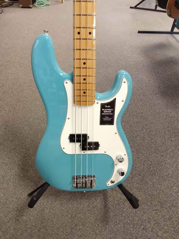 Mint Demo Fender Player II Precision Bass Guitar - Aquatone | Reverb