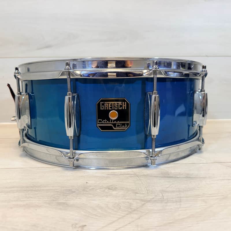Gretsch Catalina Club Blue Snare Drum 14x5.5 w/ Remo Heads | Reverb