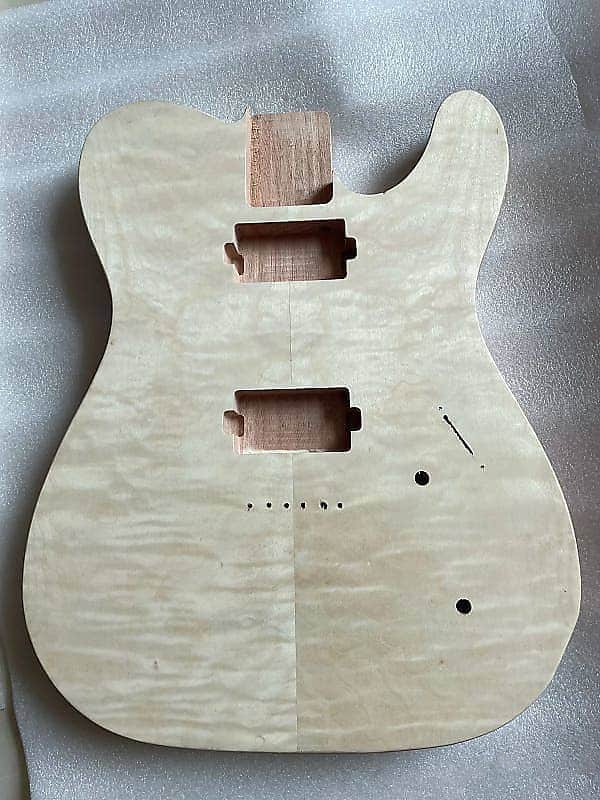 Unfinished Mahogany Guitar HH Telecaster Tele Style Body with | Reverb