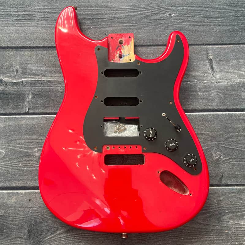 Red Fender Stratocaster Loaded Body | Reverb