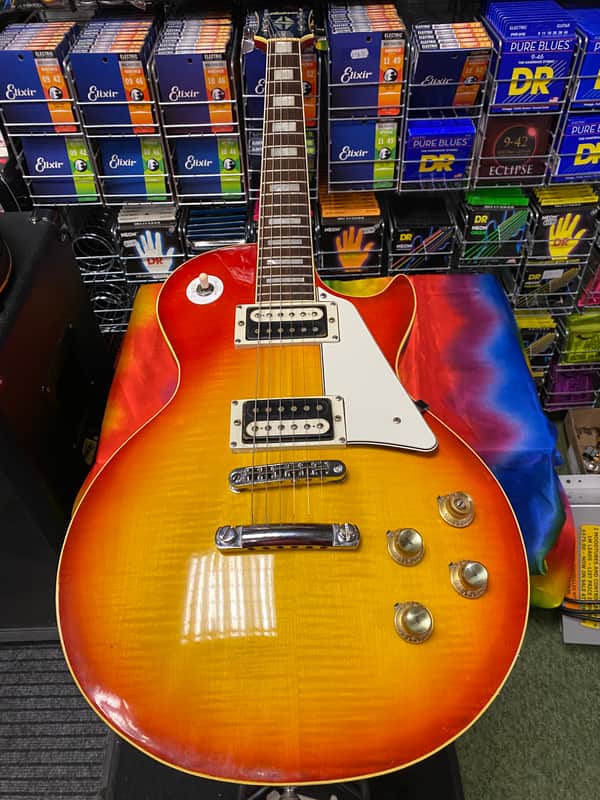 Antoria Custom LP guitar in cherry sunburst 70s Made in Japan | Reverb