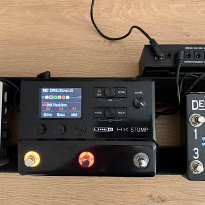 Complete mini pedalboard Line 6 HX Stomp, Preston Deputy midi | Reverb