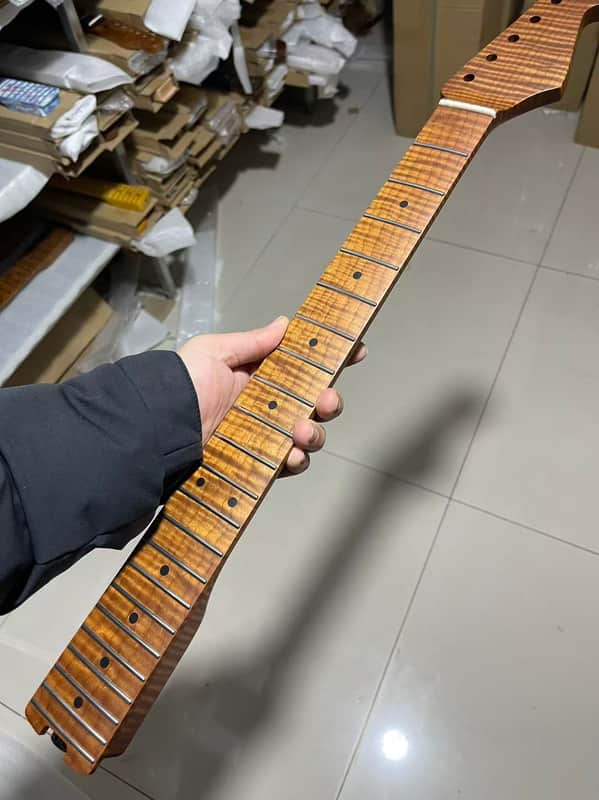 5a Round stainless steel 22 frets Roasted flame | Reverb Australia
