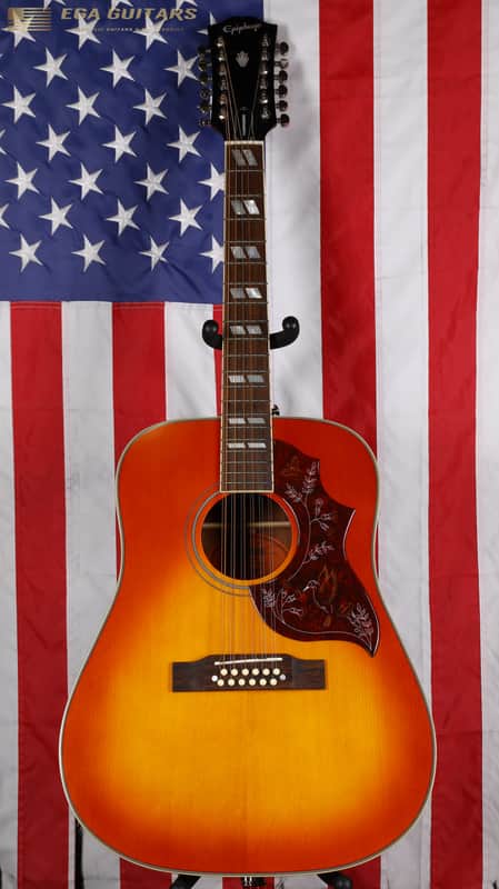 Epiphone Hummingbird 12-String - Cherry Sunburst | Reverb