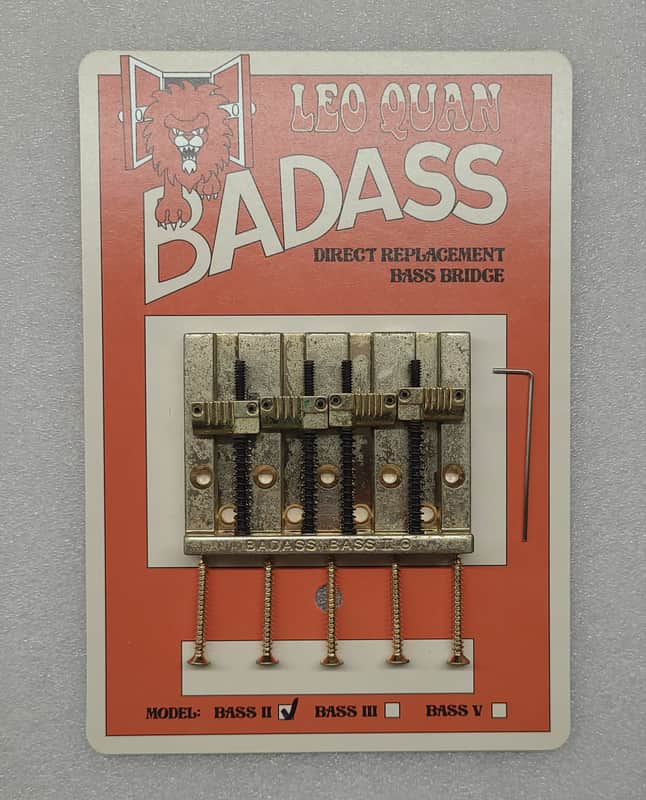 Aged Relic Gold Leo Quan® Badass II™ 4-String Bass Bridge for | Reverb