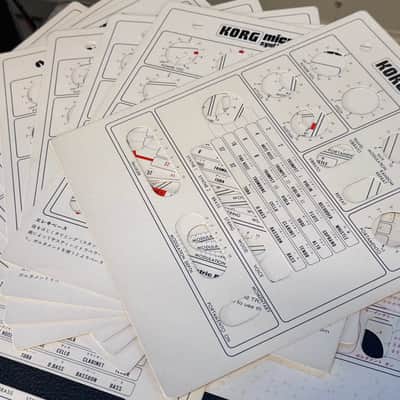 Korg Manual and Setting Overlay sheets for Korg Micro Preset | Reverb