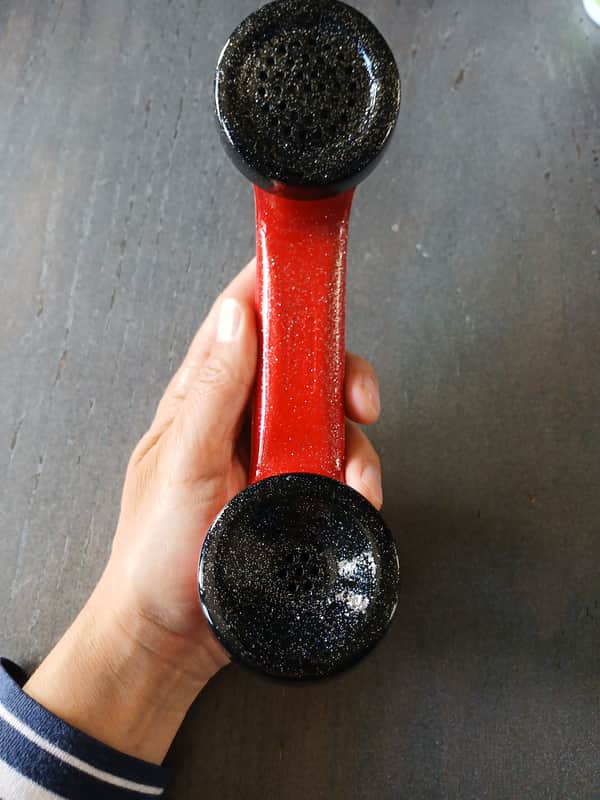 Telephone/Microphone LO-FI - RED/BLACK SPARKLE | Reverb