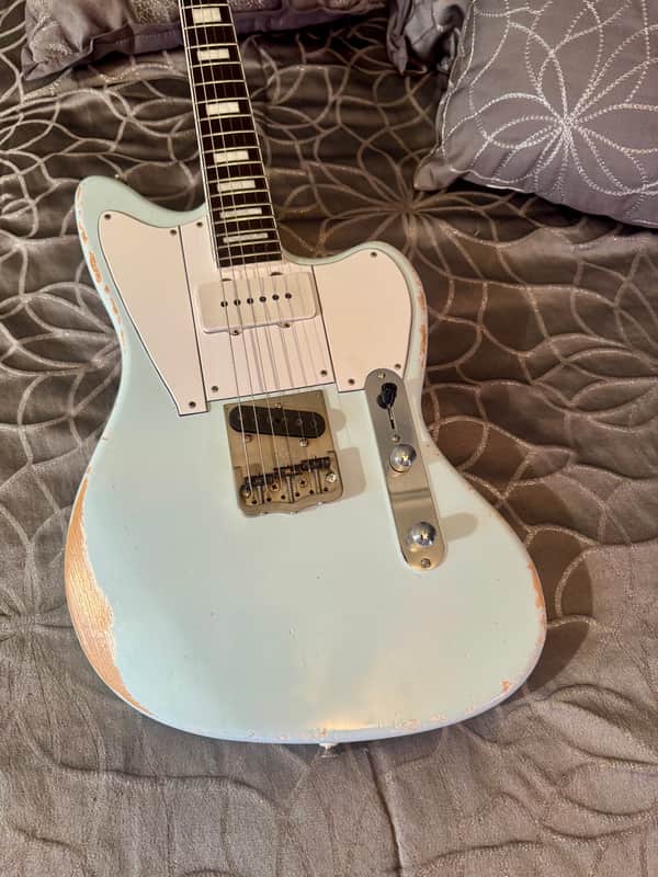 Jazzcaster MJT offset JAZZbird 2025 - Sonic Blue Nitro relic | Reverb