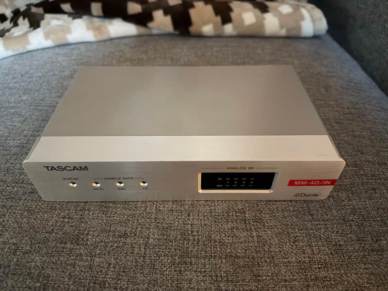 Tascam MM-4D/IN-X 4-Channel Analog to Dante Preamp | Reverb
