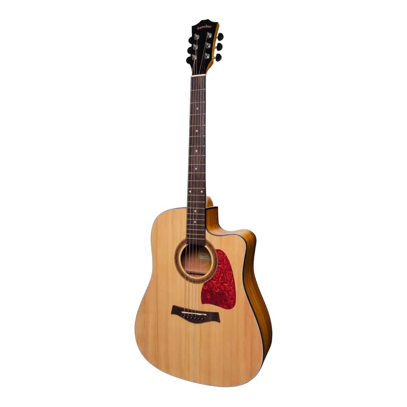 Sanchez Acoustic-Electric Dreadnought Cutaway Guitar | Reverb