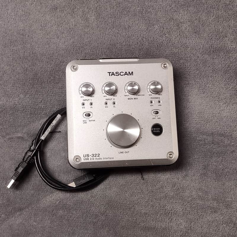 TASCAM US-322 USB Audio Interface 2010s - Silver | Reverb