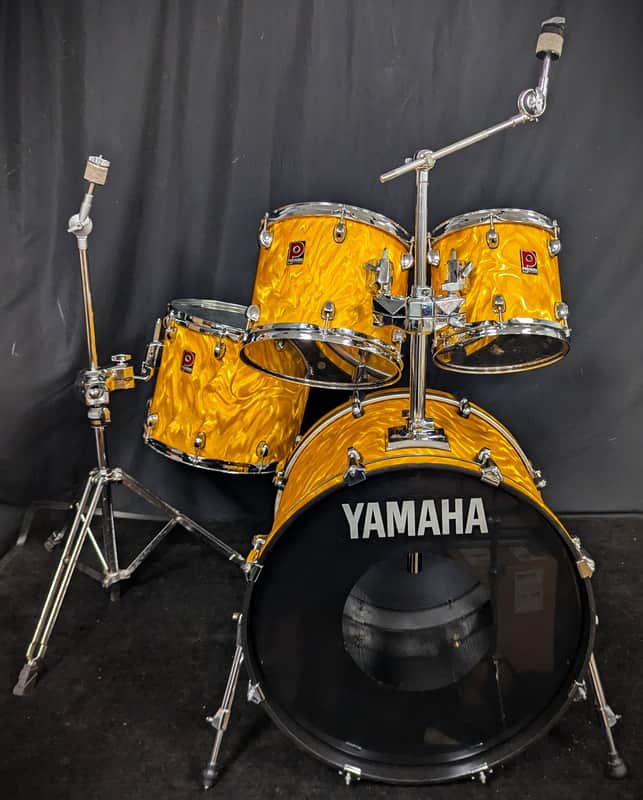 Premier APK Yellow Satin Flame 4-Piece Shell Pack with | Reverb