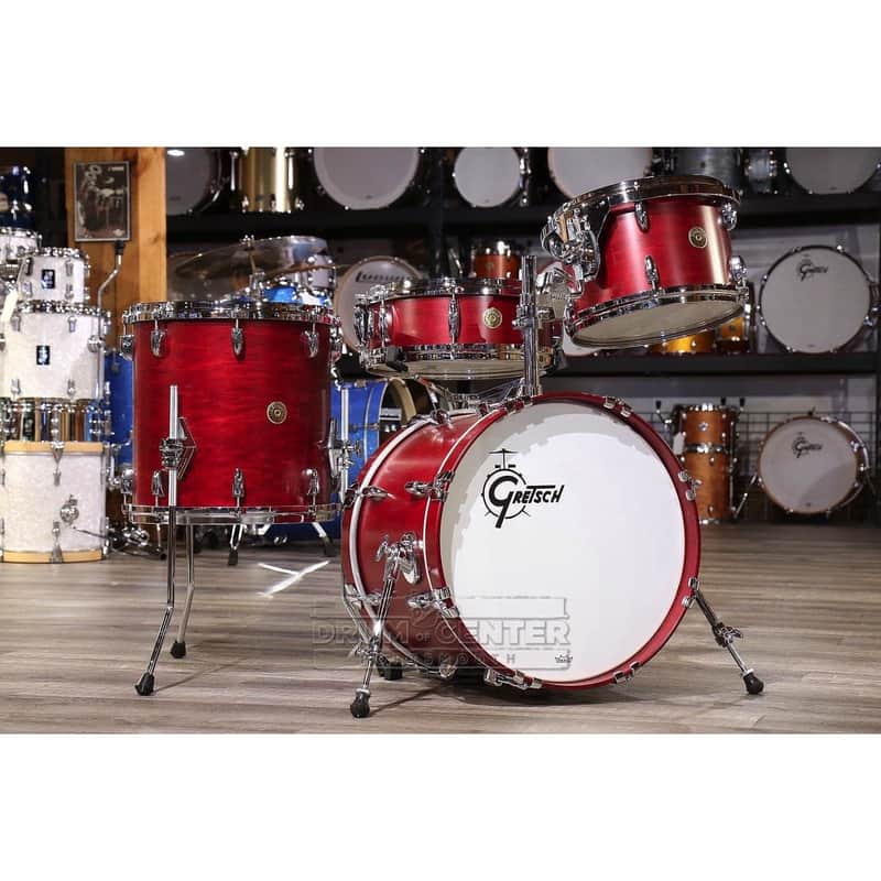 Gretsch USA Custom 4pc Jazz Drum Set Satin Rosewood | Reverb