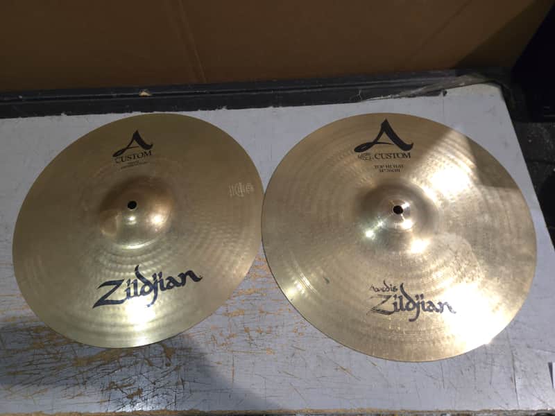Zildjian 14" A Custom Hi-Hat Cymbals (Pair) 1991 - Present - | Reverb