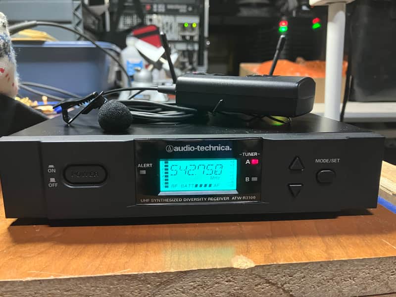 Audio-Technica complete wireless mic kit with lav and | Reverb