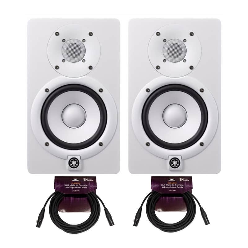 Yamaha HS5 W 5-Inch Powered 2-Way Studio Monitor Bundle with | Reverb