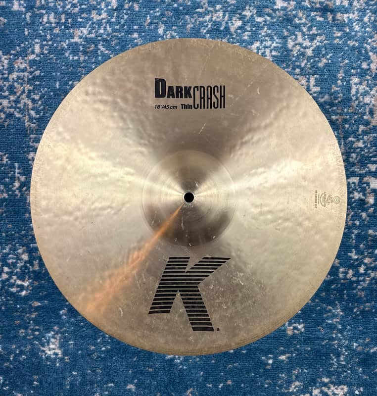 Ultra Light 18” Zildjian K Dark Thin Crash 1280g | Reverb