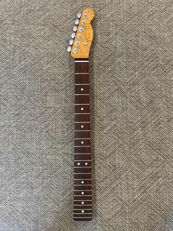 Warmoth Loaded Telecaster Neck - High-Grade Flame Maple & | Reverb