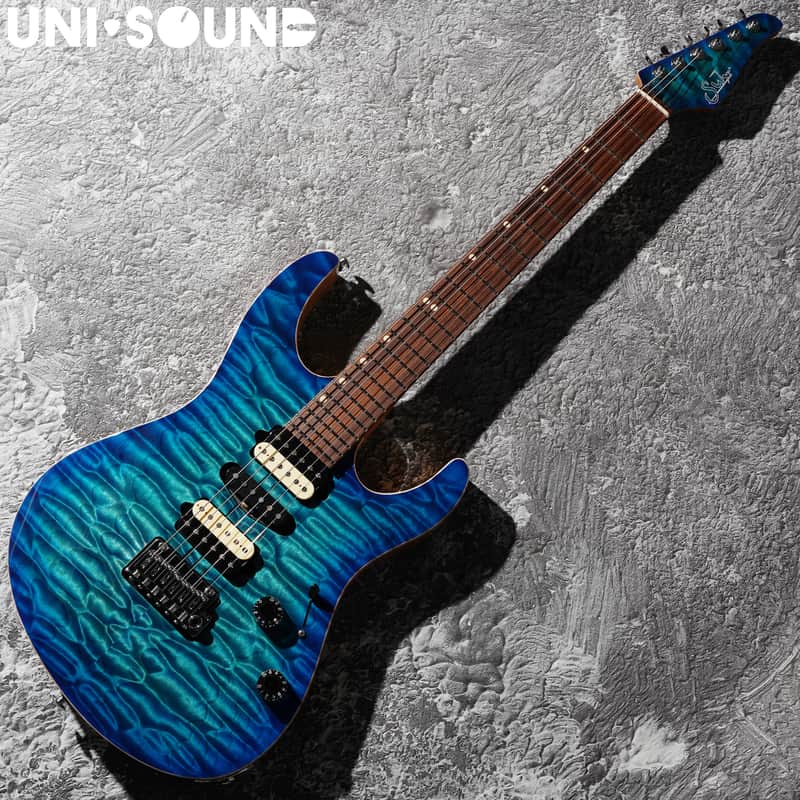 Suhr Custom Modern - Custom Select Top - Aqua Blue Burst | Reverb