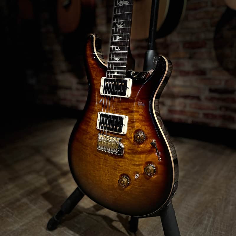 PRS Custom 24 Piezo 10 Top Amber Smokeburst | Reverb