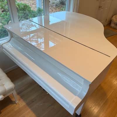 Petrof Baby Grand Piano – White High Gloss – 5’3” Model V – | Reverb