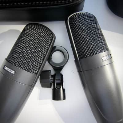 Shure KSM32 Microphones (2) Two with Cases Circa-2000s-Black | Reverb