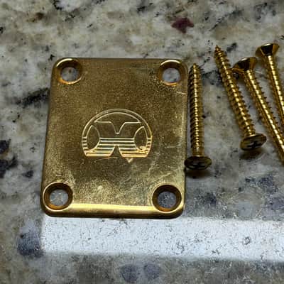 Hondo Neck Plate & Screws - Gold | Reverb