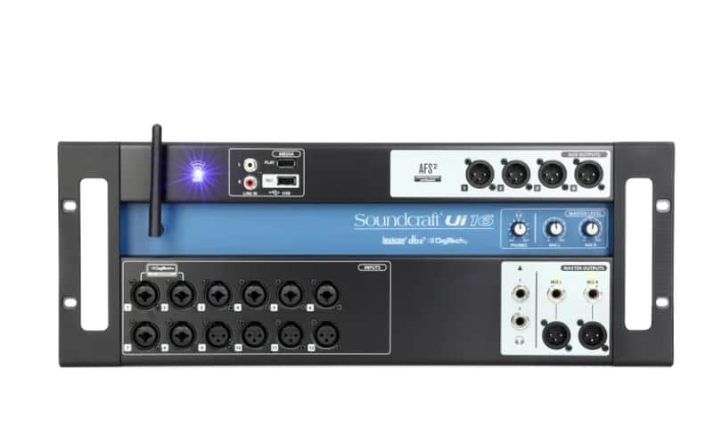 Soundcraft Ui-16 Rackmount 16-Channel Digital Mixer with WiFi | Reverb