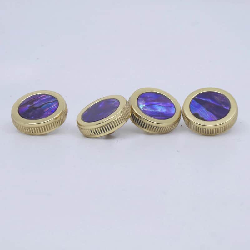 Adams A7 Trumpet Valve Buttons in Brass with Purple Abalone | Reverb