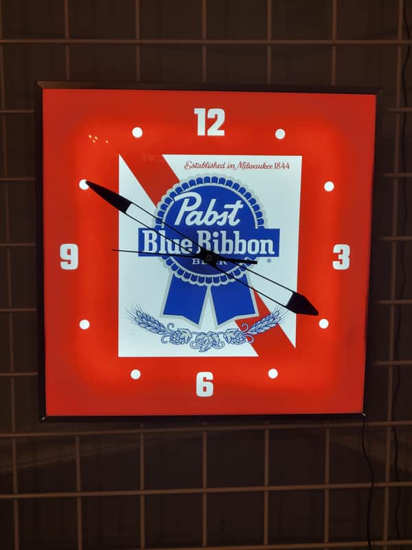 Pabst Blue Ribbon Beer Pam Clock Company Dealer Style | Reverb