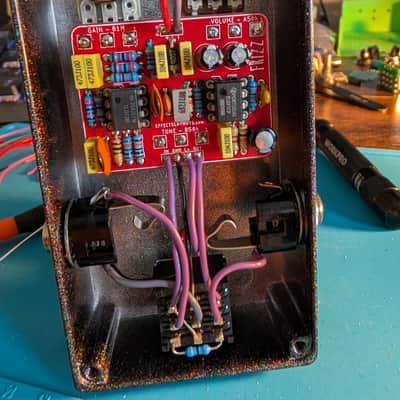 tolstokes Frizz fuzzy drive clone prismatic black | Reverb